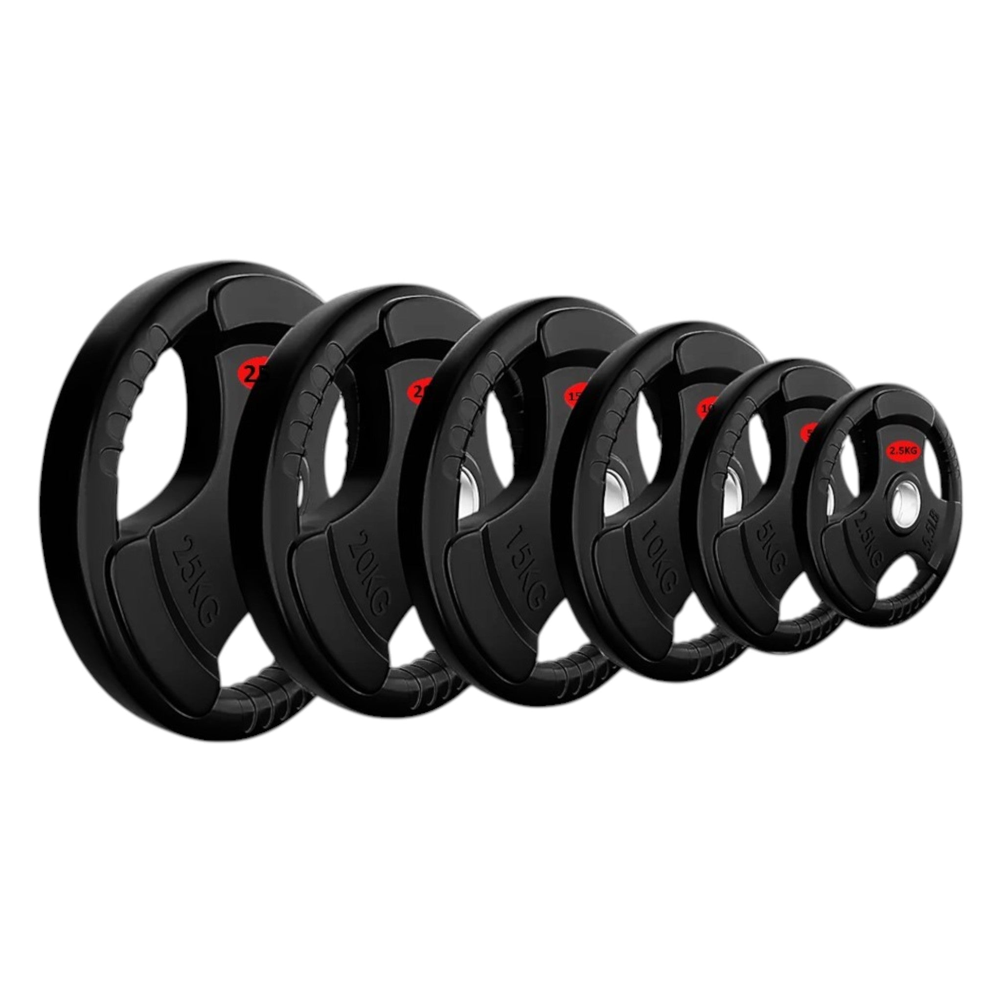 Weight Plates Set Pair Cast Iron 2" inch Hole Disc Dumbbell Olympic ...